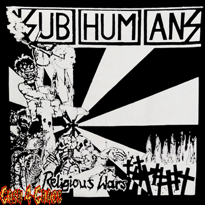 Subhumans - Religious Wars Screened Canvas Back Patch – Cash 4 Chaos