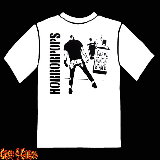 Horrorpops "Crawl Straight Home" Black Design Tee – Cash 4 Chaos